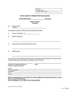 Nova Scotia Probate Forms | Atticus® Forms