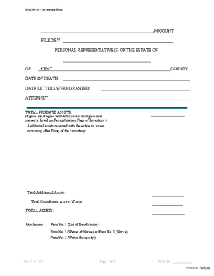Accounting Form (Kent) - Delaware | Atticus® Forms